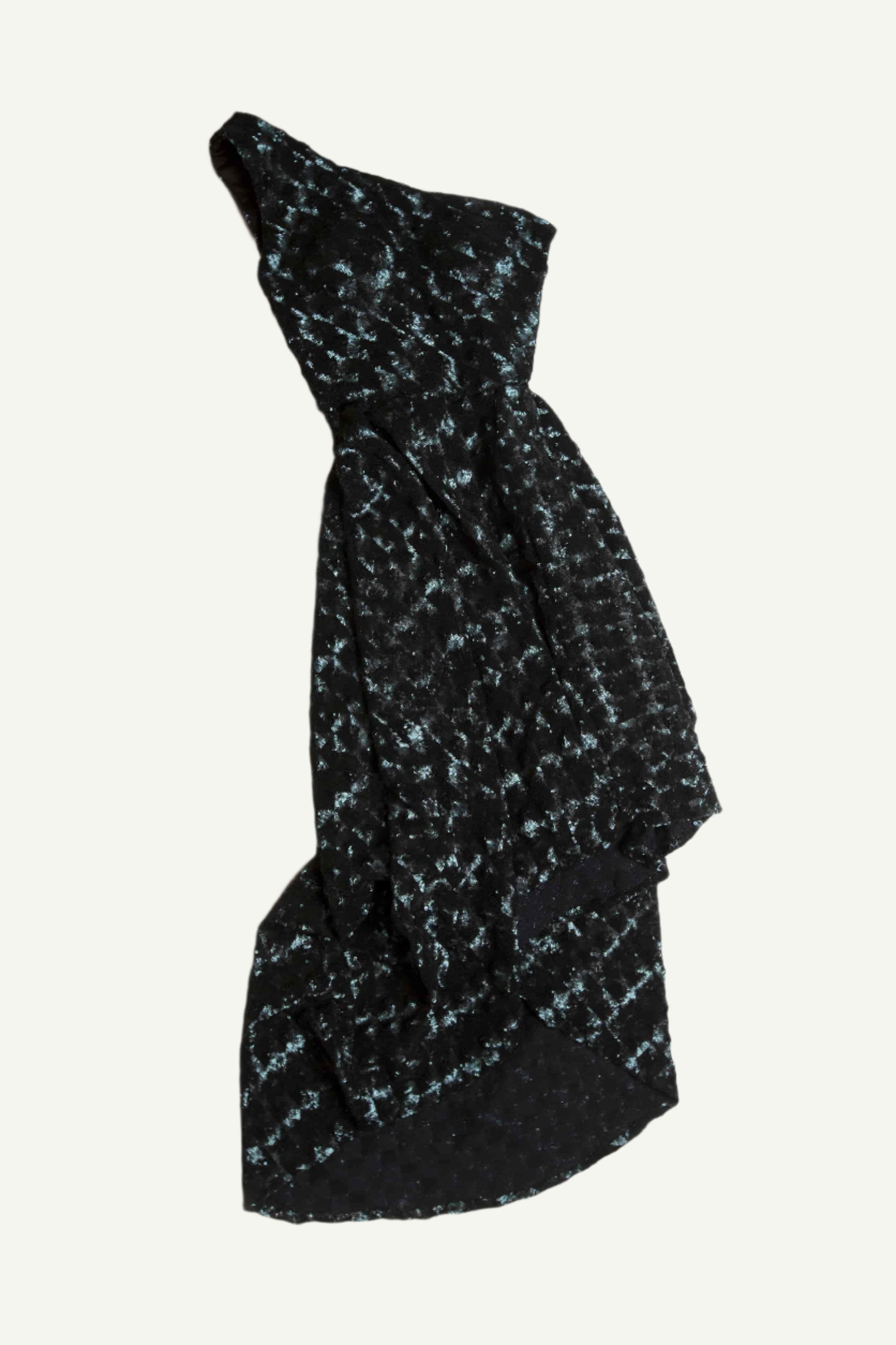 Scale Navy Blue Embroidery Dress – LARAKHOURY